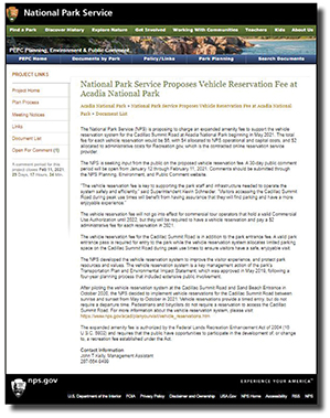 Vehicle Reservations - Acadia National Park (U.S. National Park Service)