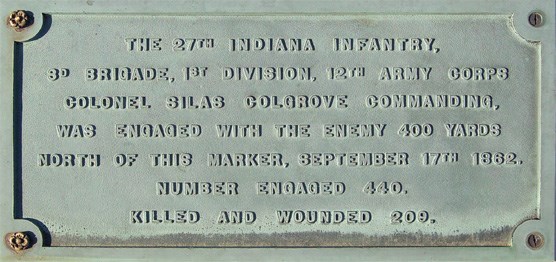 27th Indiana Volunteer Infantry Monument - Antietam National ...