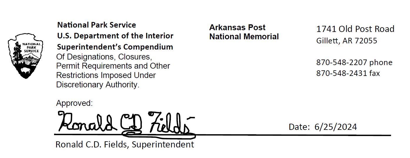 Superintendent's Compendium - Arkansas Post National Memorial (U.S ...