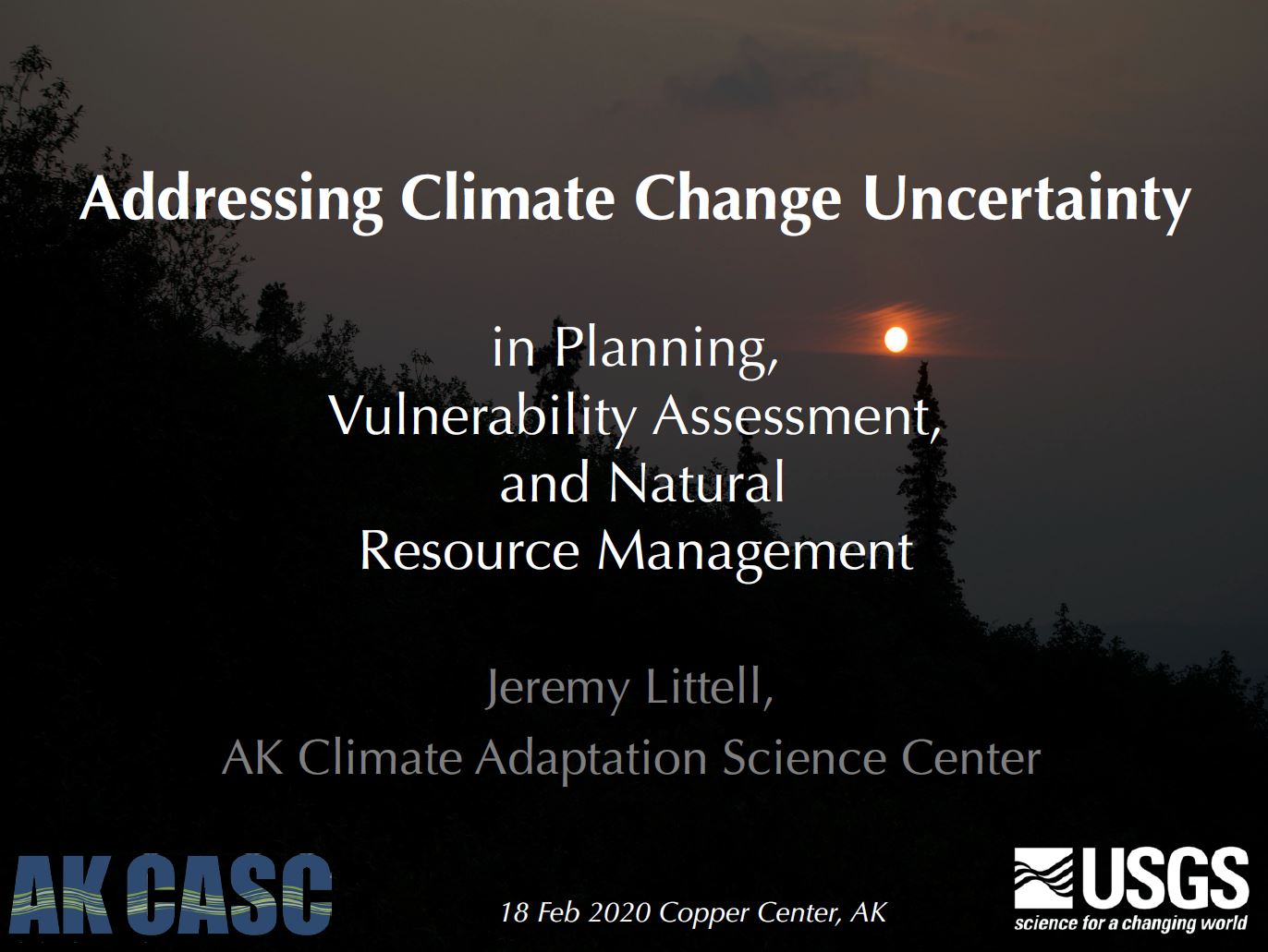 Addressing Climate Change Uncertainty in Planning, Vulnerability ...