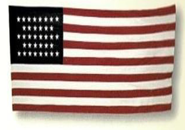 National flag used at Grant’s headquarters during the Virginia campaign ...