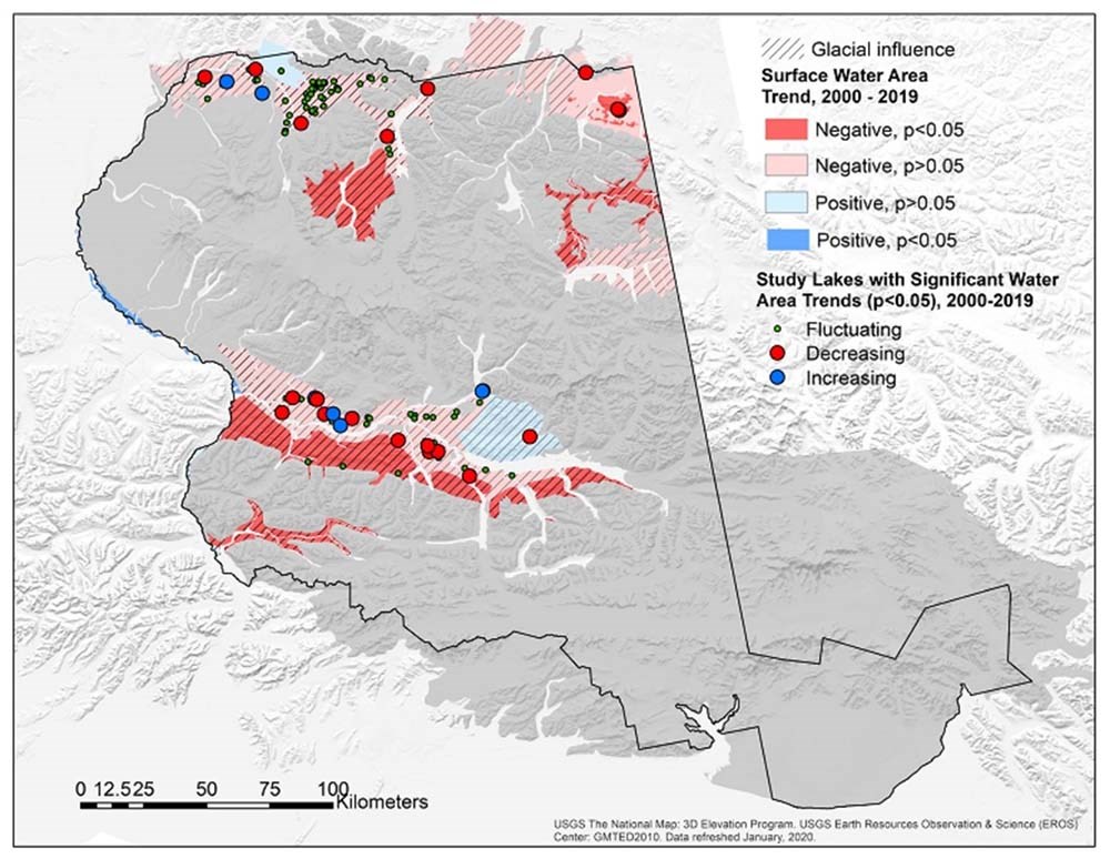 Lake Area Change in Interior Alaska Parklands (U.S. National Park Service)