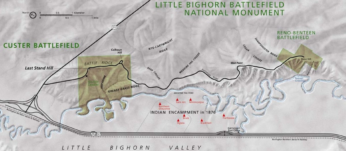 Battle Of Little Bighorn Map