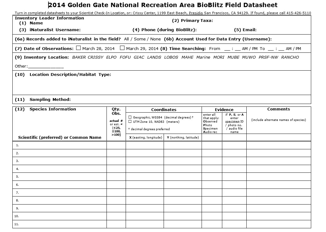 Evolving Biodiversity Documentation (U.S. National Park Service)
