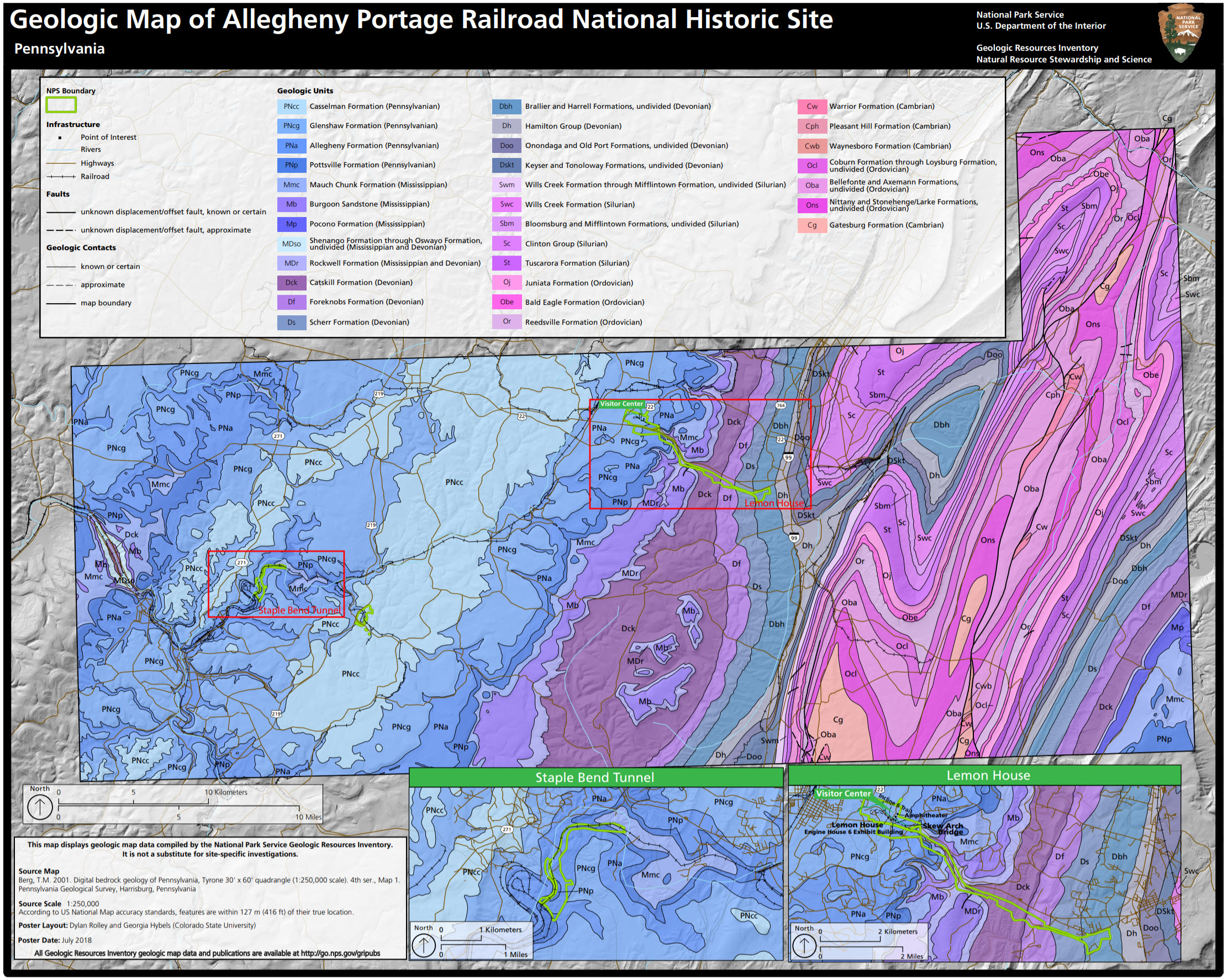 NPS Geodiversity Atlas—Allegheny Portage Railroad National Historic ...