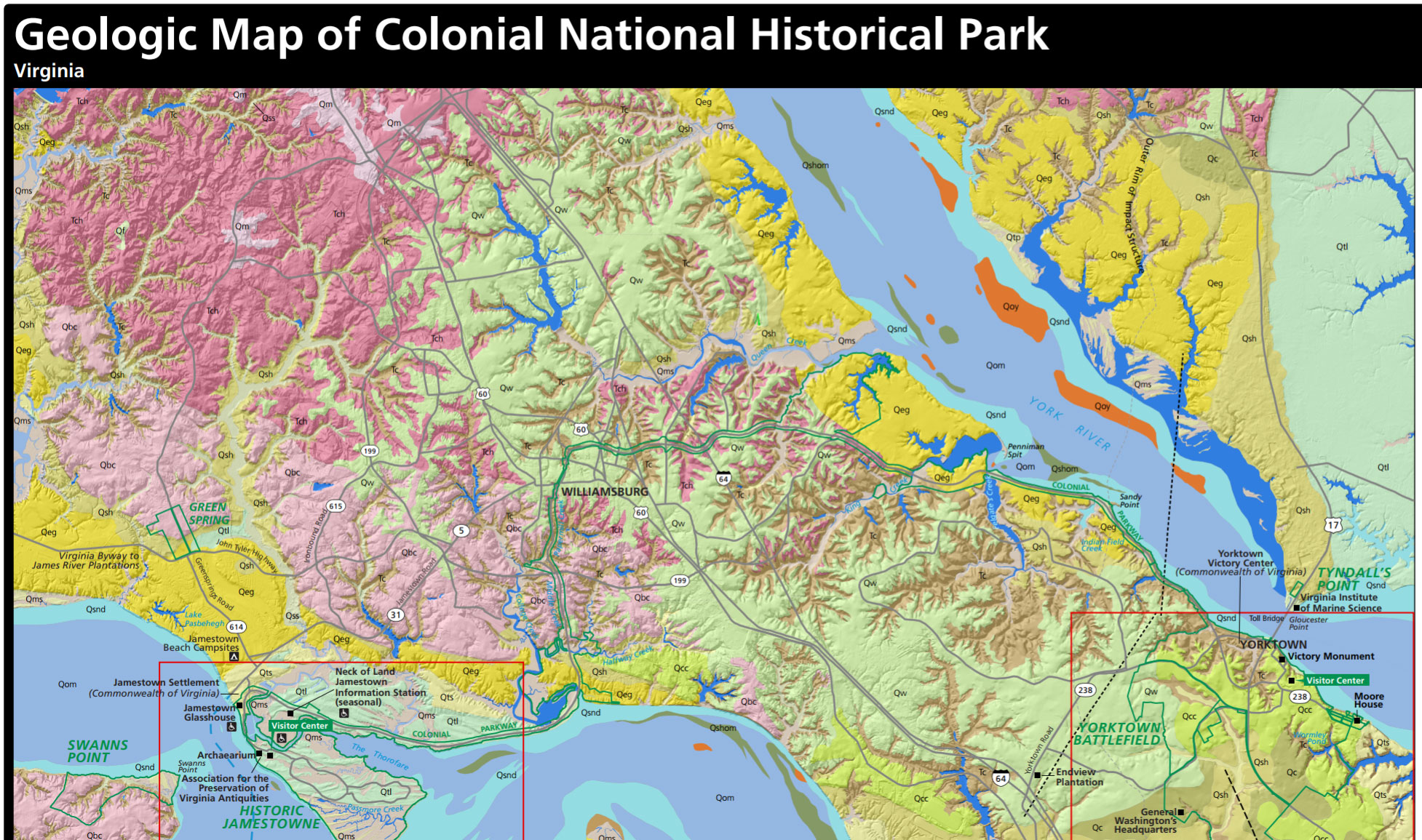 NPS Geodiversity Atlas—Colonial National Historical Park, Virginia (U.S ...