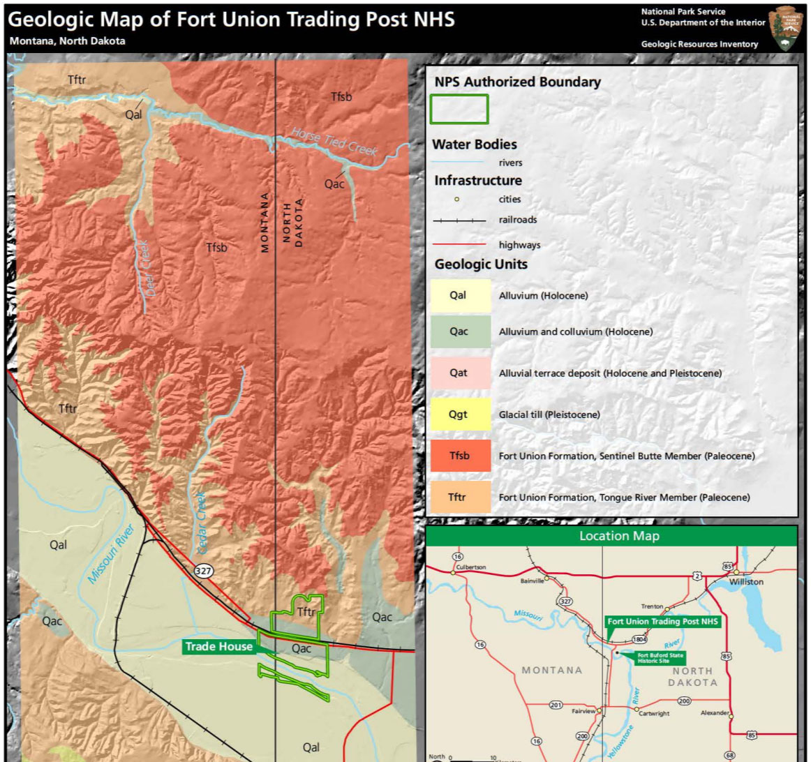 NPS Geodiversity Atlas—Fort Union Trading Post National Historic Site ...