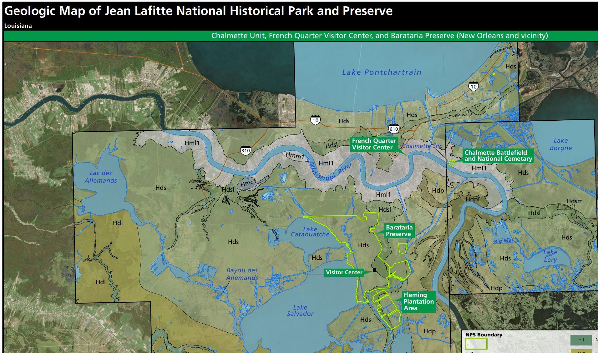 NPS Geodiversity Atlas—Jean Lafitte National Historical Park and ...