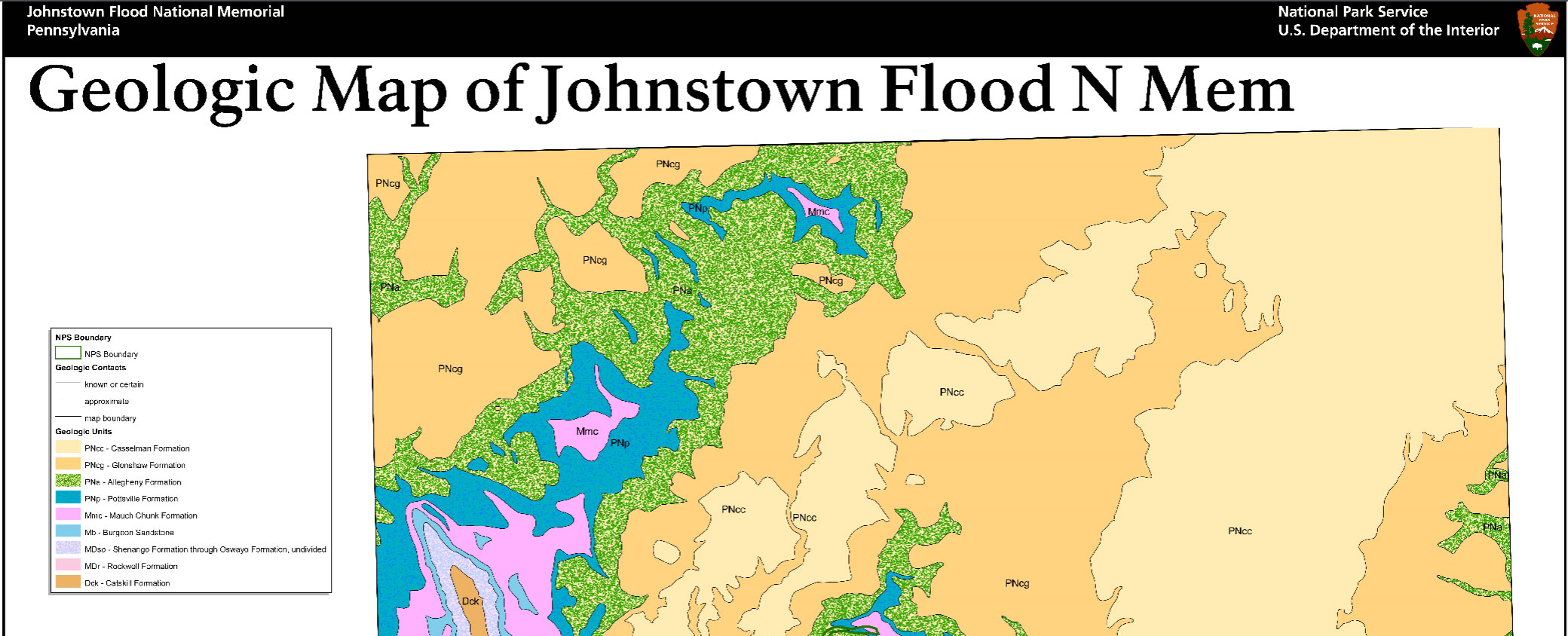 NPS Geodiversity Atlas—Johnstown Flood National Memorial, Pennsylvania ...