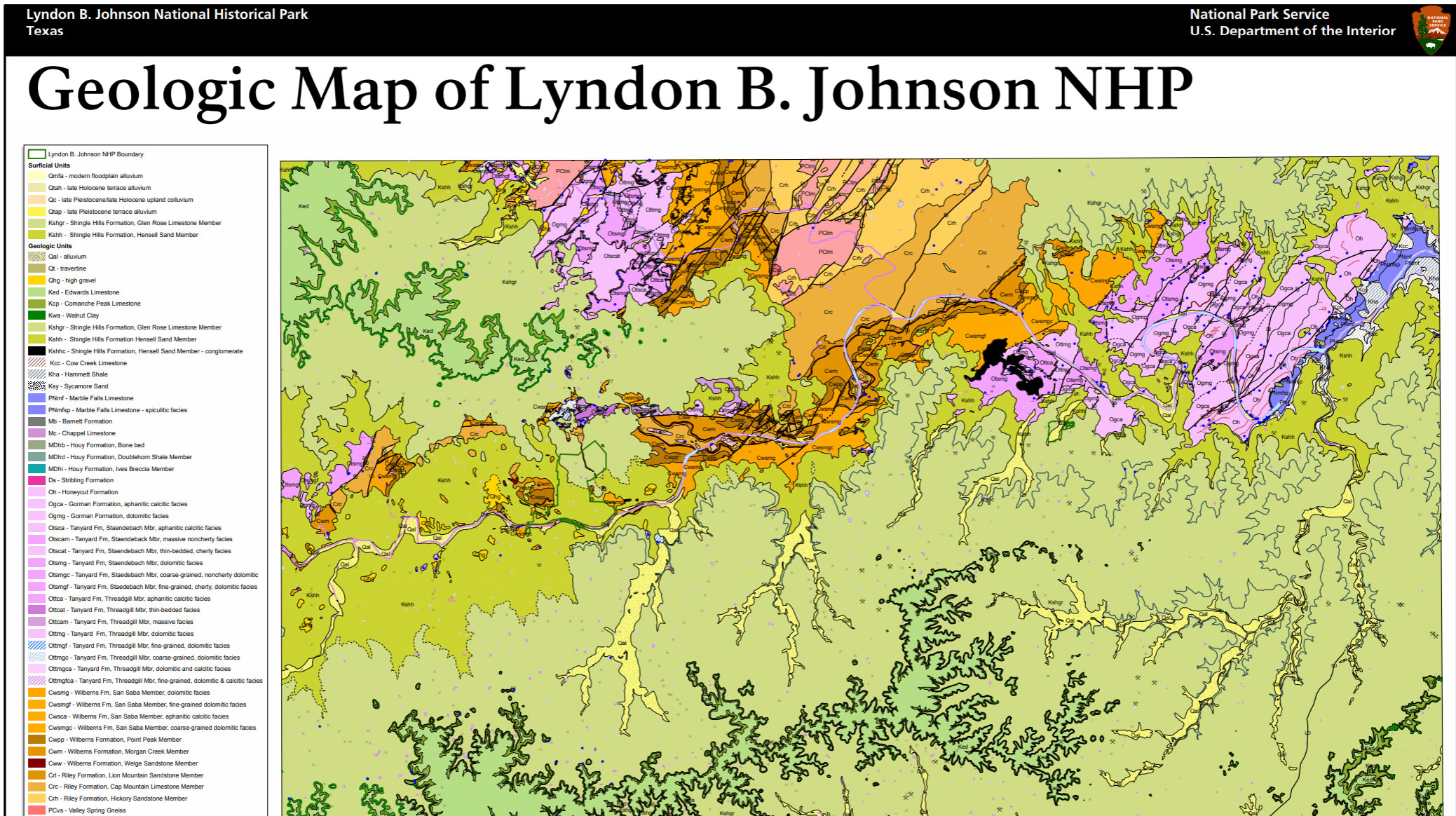 NPS Geodiversity Atlas—Lyndon B. Johnson National Historical Park ...