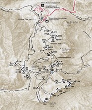Chisos Mountains Backpacking Trails Map Big Bend National Park U S