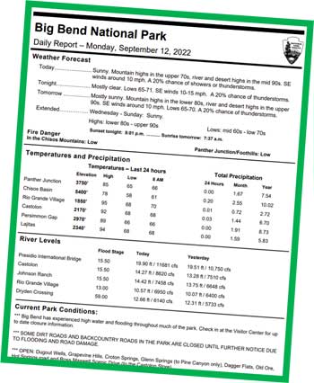 Weather - Big Bend National Park (U.S. National Park Service)