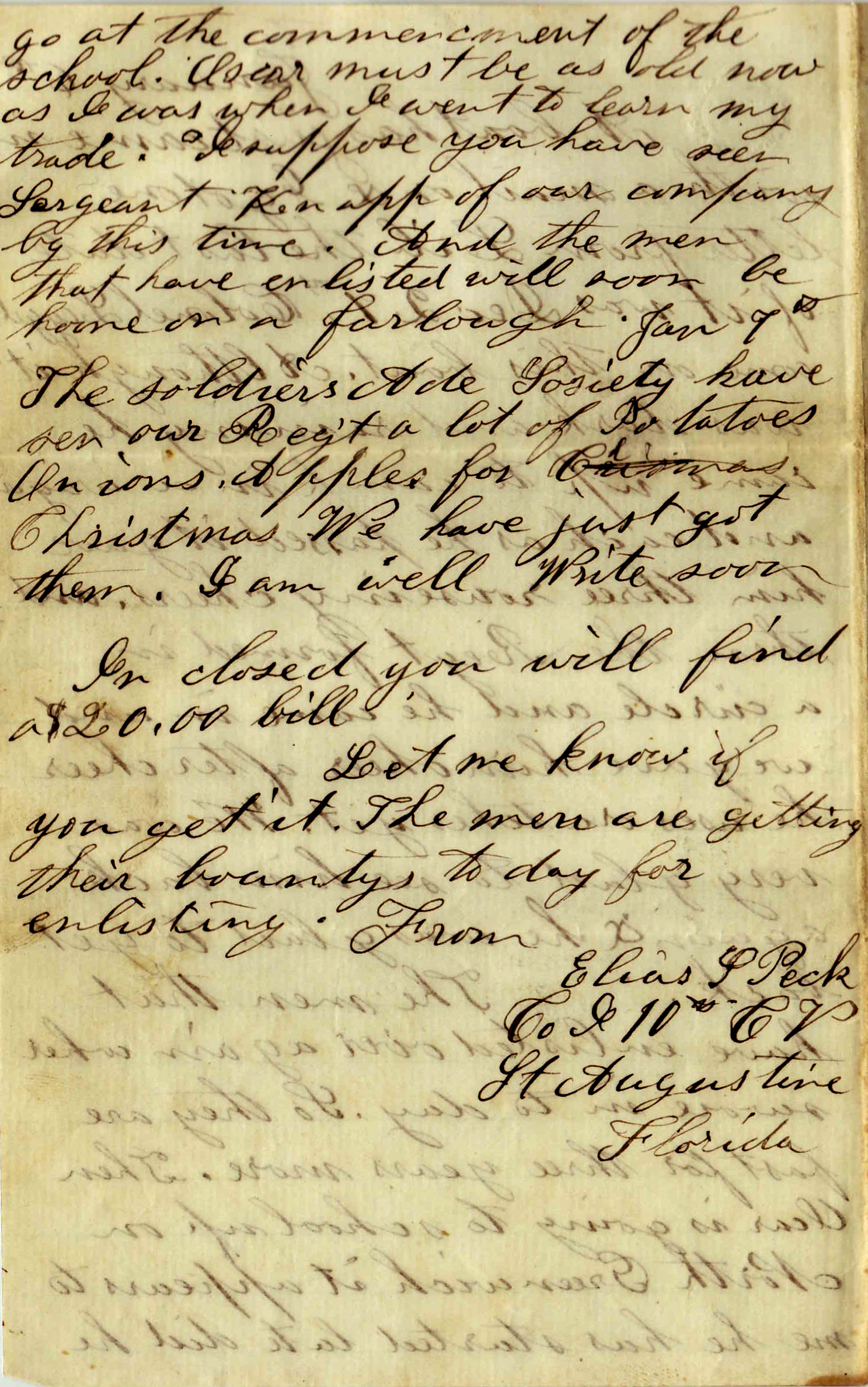 Elias Peck Letters - Castillo de San Marcos National Monument (U.S ...