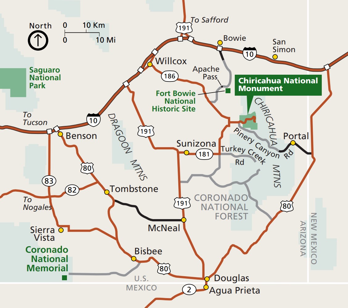 Apache Pass Arizona Map