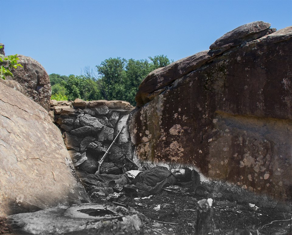 Devil's Den Then and Now - Gettysburg National Military Park (U.S ...