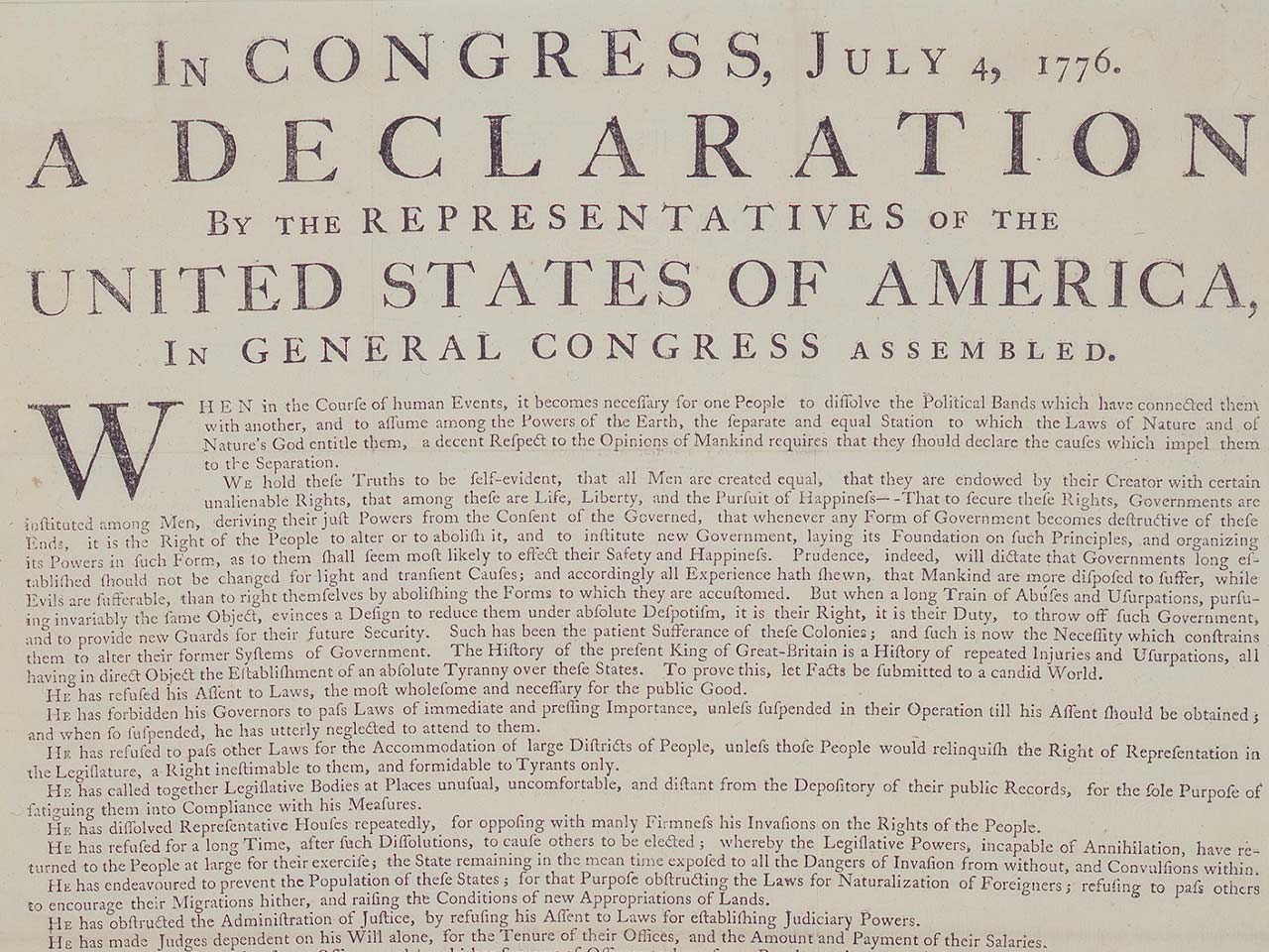 Declaration Of Independence Text Printable Version