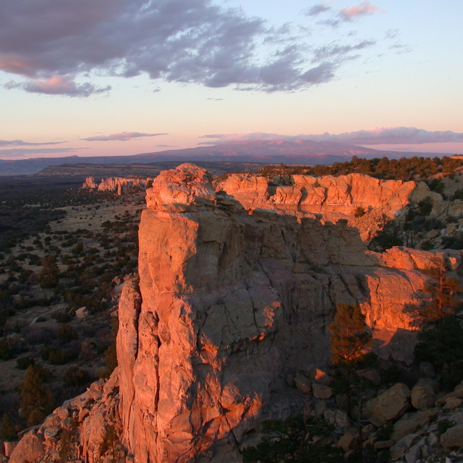 The Majestic Sandstone Bluffs Overlook at El Malpais National Monument ...