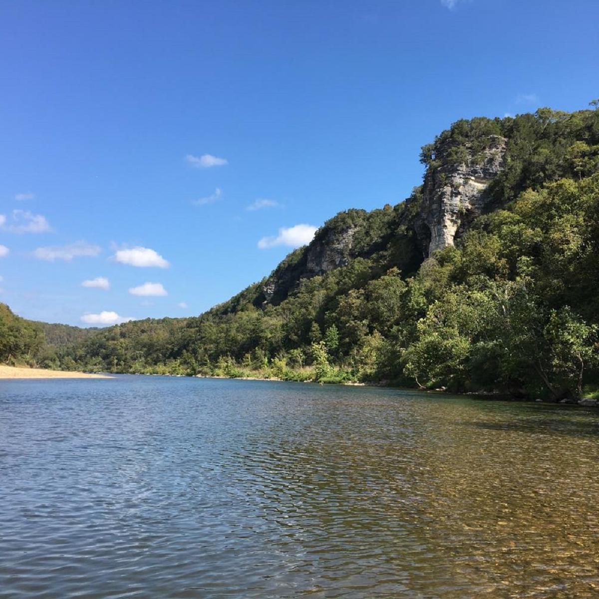 Paddling Rush Landing to the White River at Buffalo National River ...