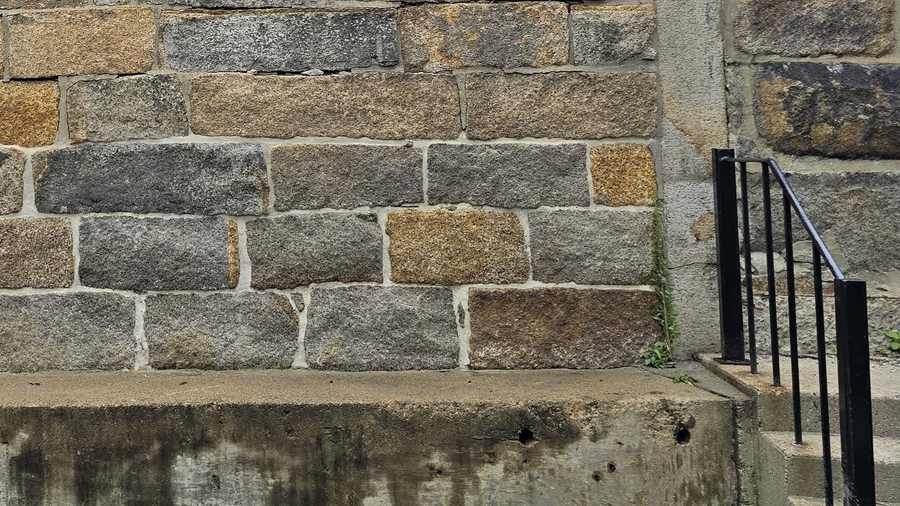 Repairing the Granite Wall at the Charlestown Navy Yard (U.S. National ...