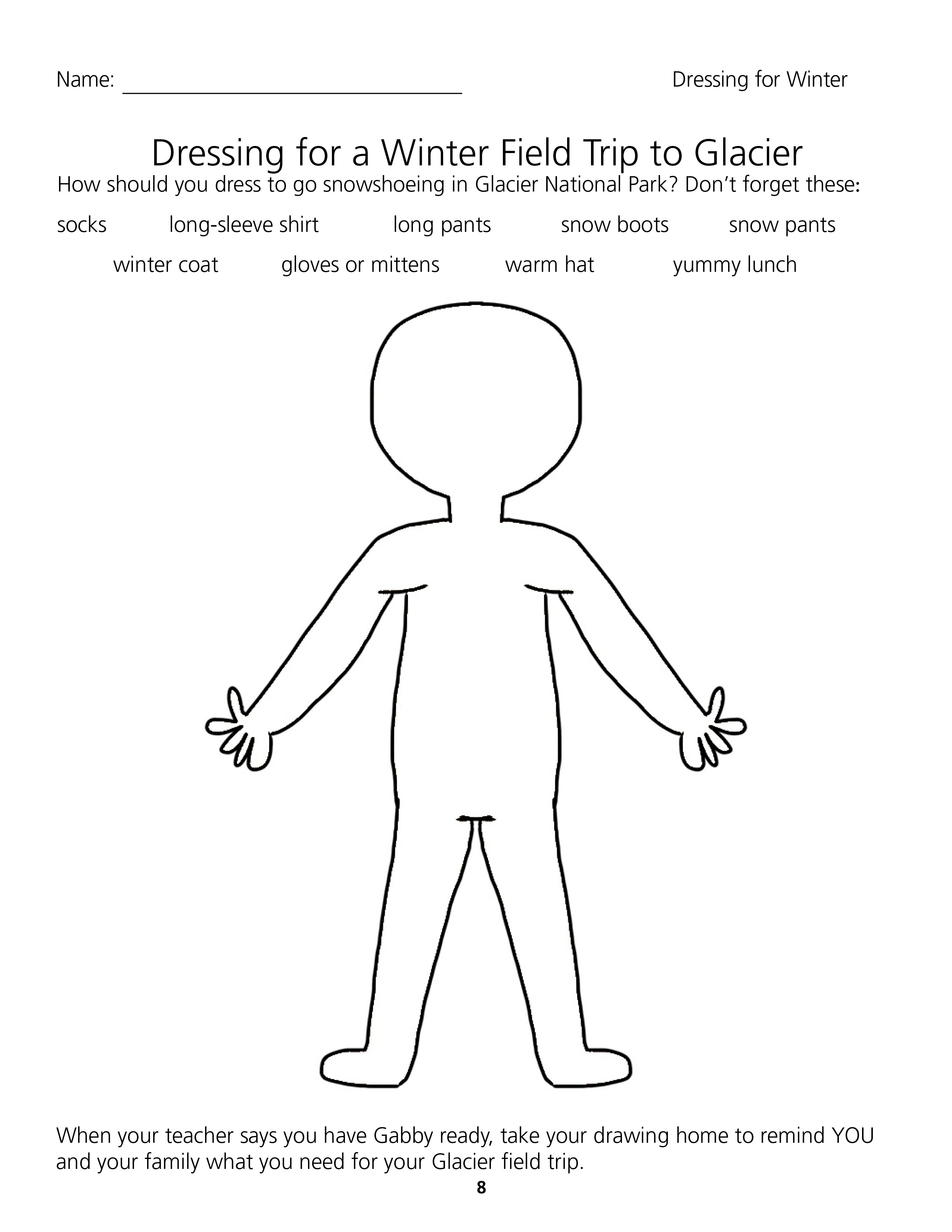 Dressing for Winter - Teachers (U.S. National Park Service)