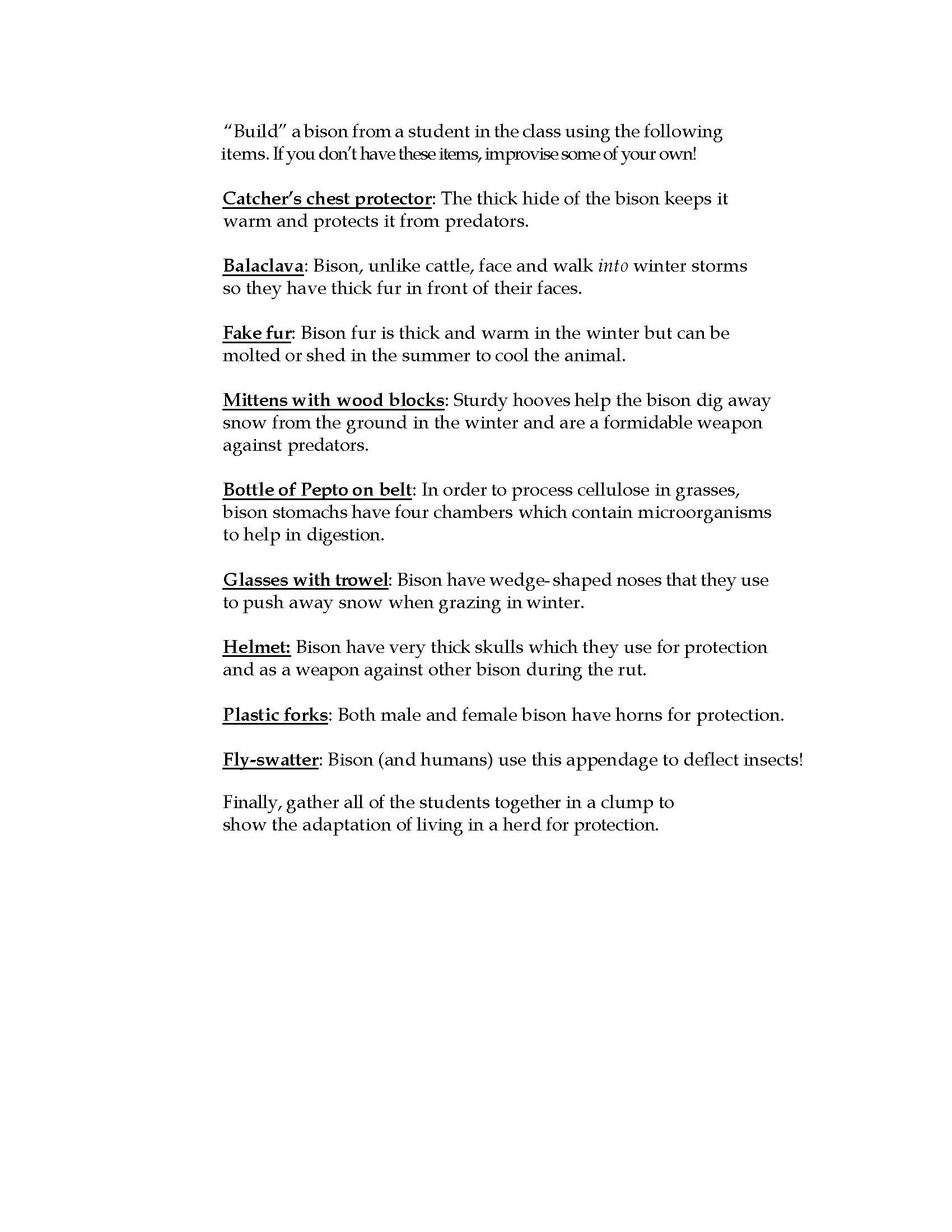 Natural History of the Bison - Teachers (U.S. National Park Service)