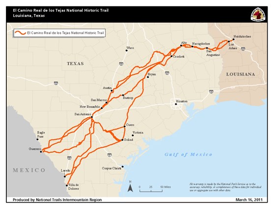 Maps - El Camino Real de los Tejas National Historic Trail (U.S ...