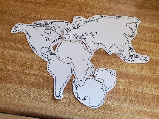 Pangea Puzzle Worksheet For Kids