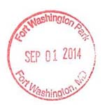 Passport Stamps - Fort Washington Park (U.S. National Park Service)
