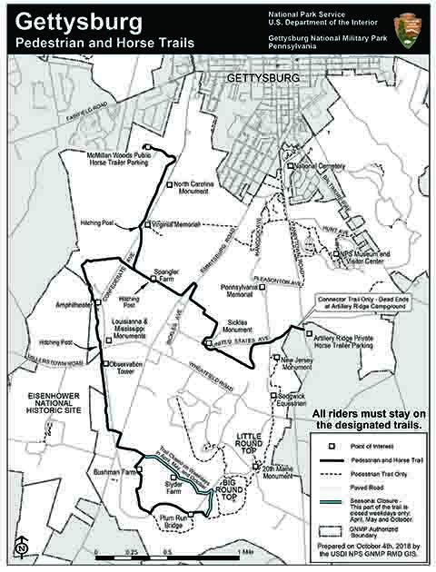 Horseback Riding Trails - Gettysburg National Military Park (U.S ...