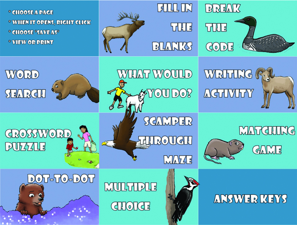 Activity and Coloring Pages - Glacier National Park (U.S. National Park ...