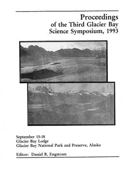 Glacier Bay Science Symposium - Glacier Bay National Park & Preserve (U ...