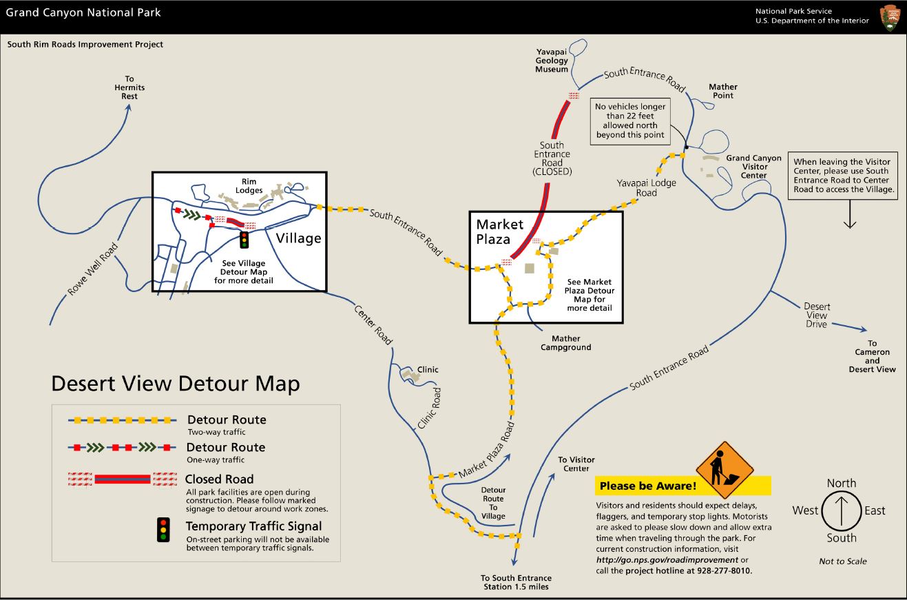South Rim Construction Zones and Projects - Grand Canyon National Park ...