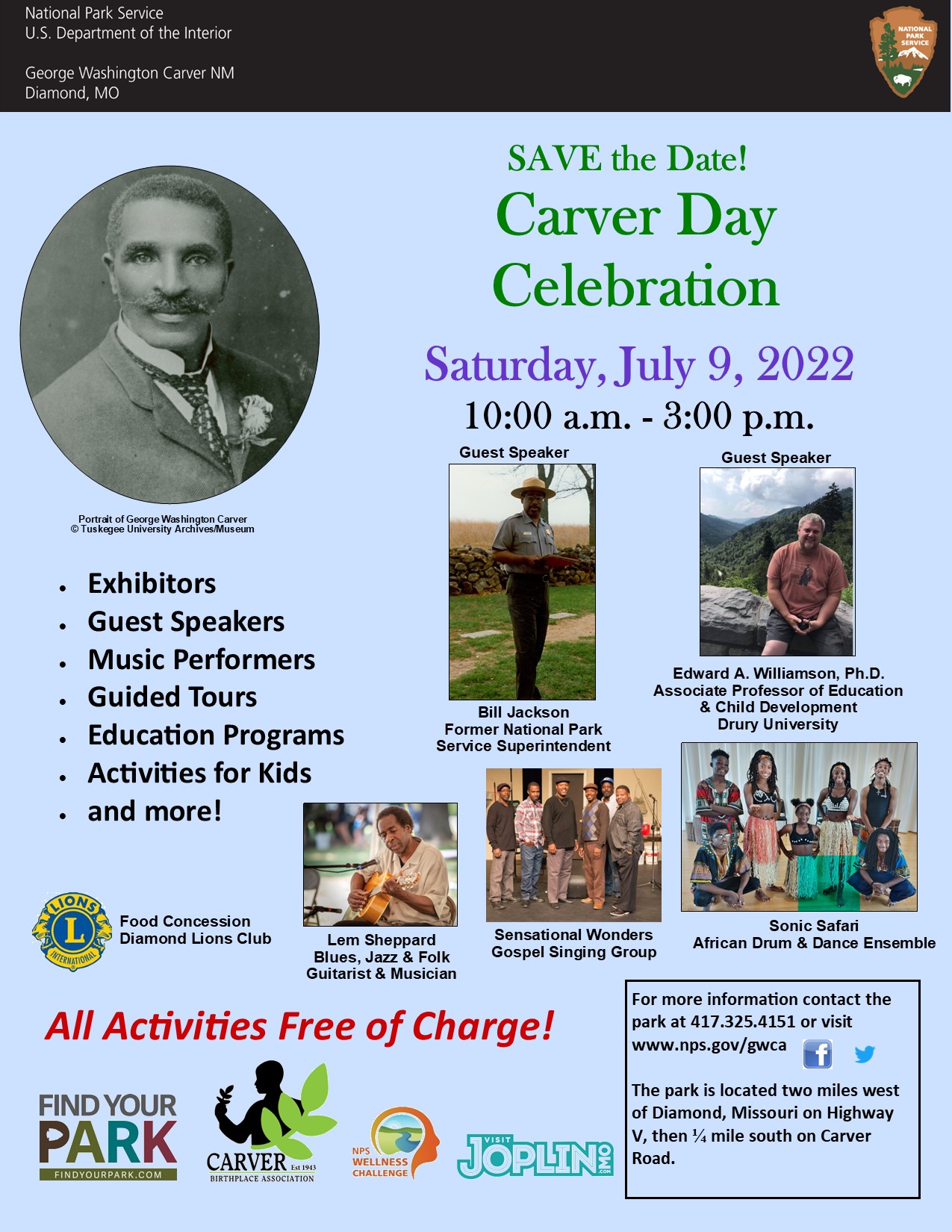 Announcing Carver Day on July 9th, Save the Date! - George Washington ...