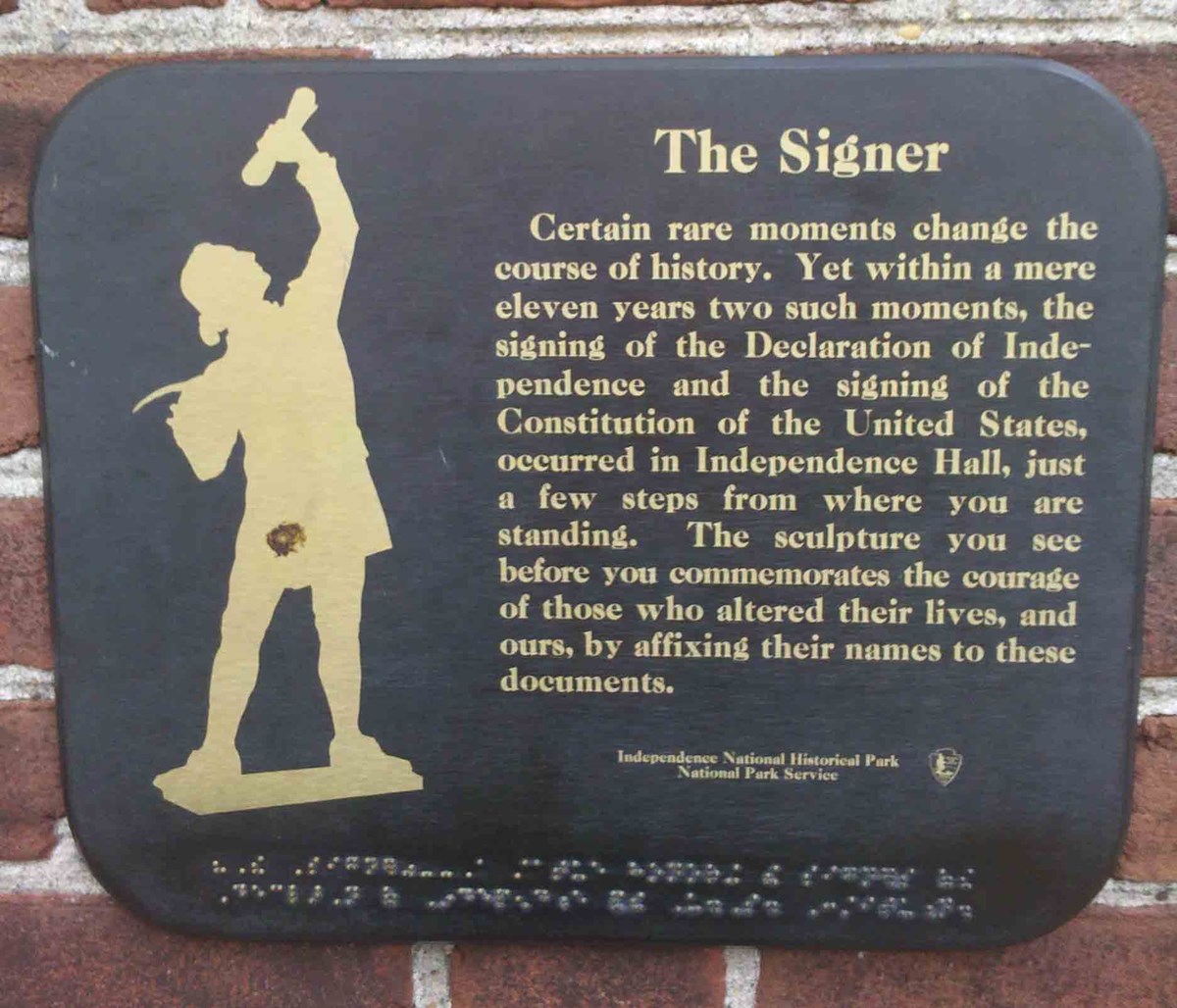 Plaques and Statues in the Park - Independence National Historical Park ...