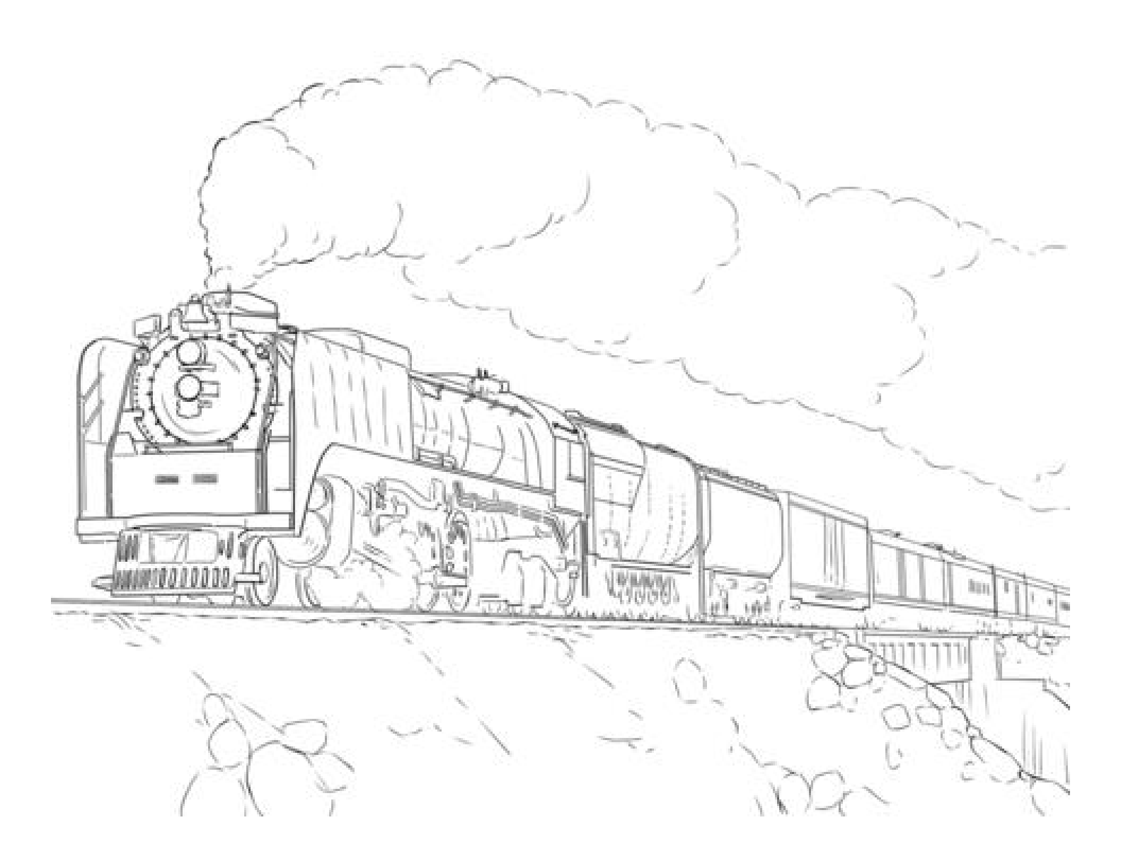 Transcontinental Railroad Coloring Page Coloring Pages