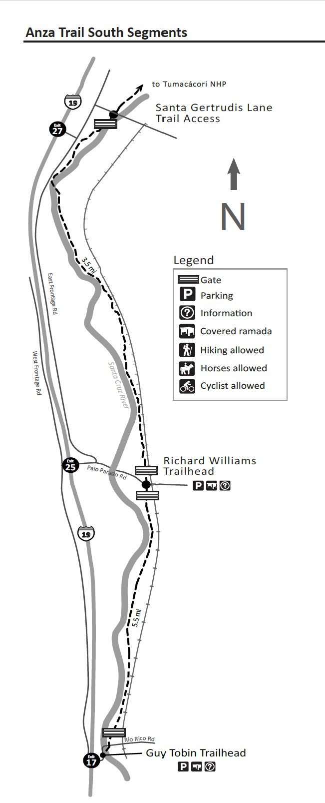 Guy Tobin Trailhead - Rio Rico, AZ - Juan Bautista de Anza National ...