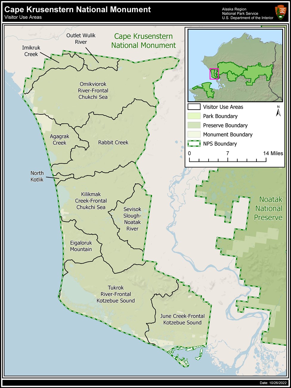 Cape Krusenstern National Monument Visitor Use Area Map - Alaska (U.S ...