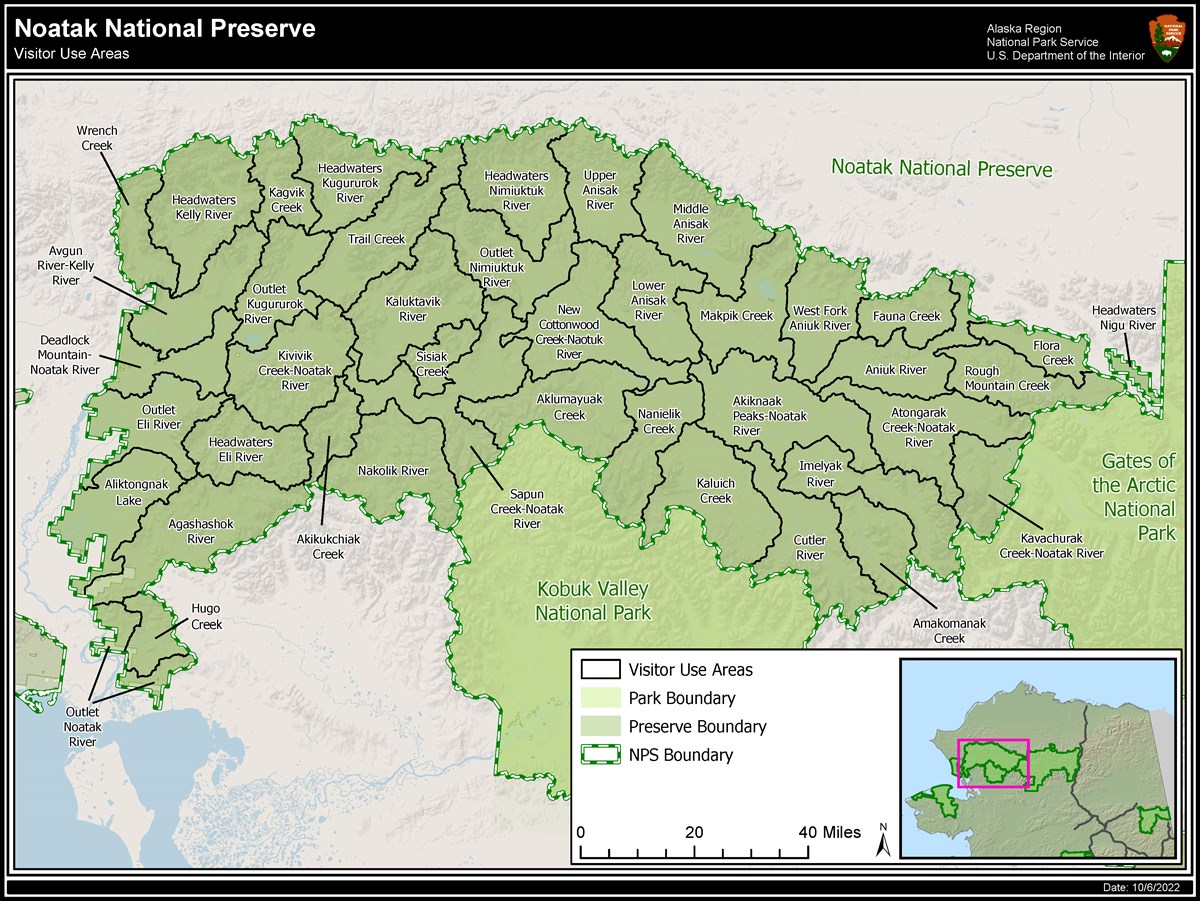 Noatak NP Visitor Use Area Map - Alaska (U.S. National Park Service)