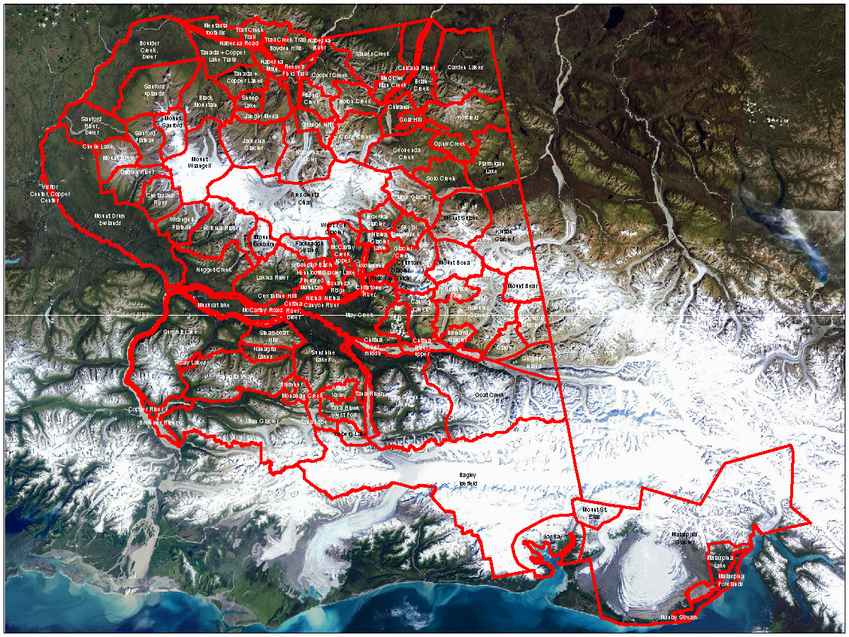 Wrangell St. Elias NP&P Visitor Use Area Map - Alaska (U.S. National ...