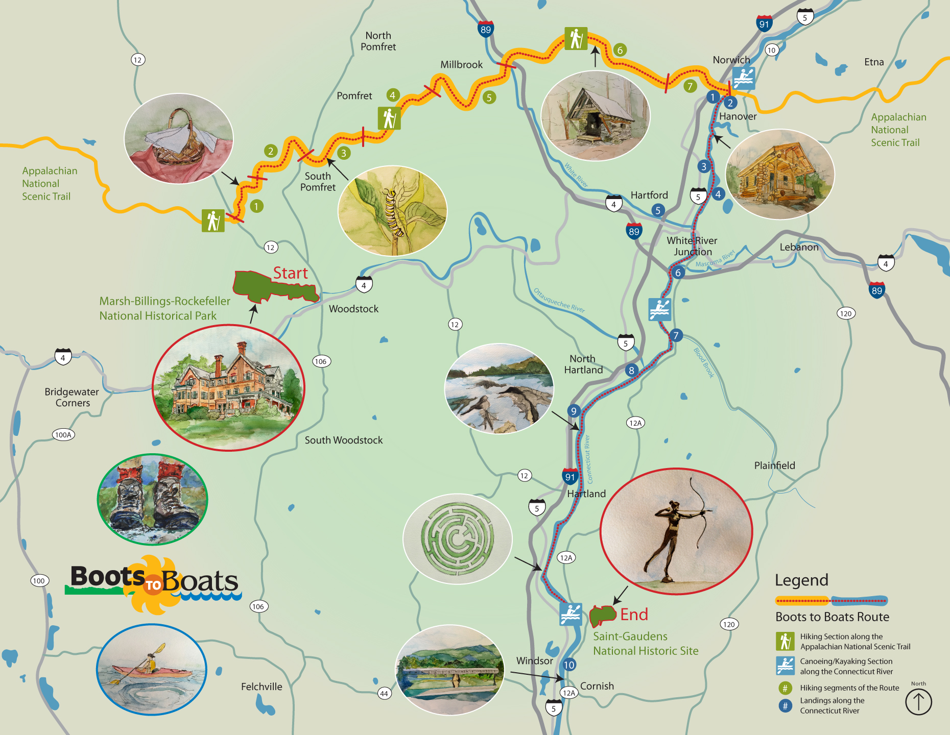 Boots to Boats The Seven Hikes - Marsh - Billings - Rockefeller ...