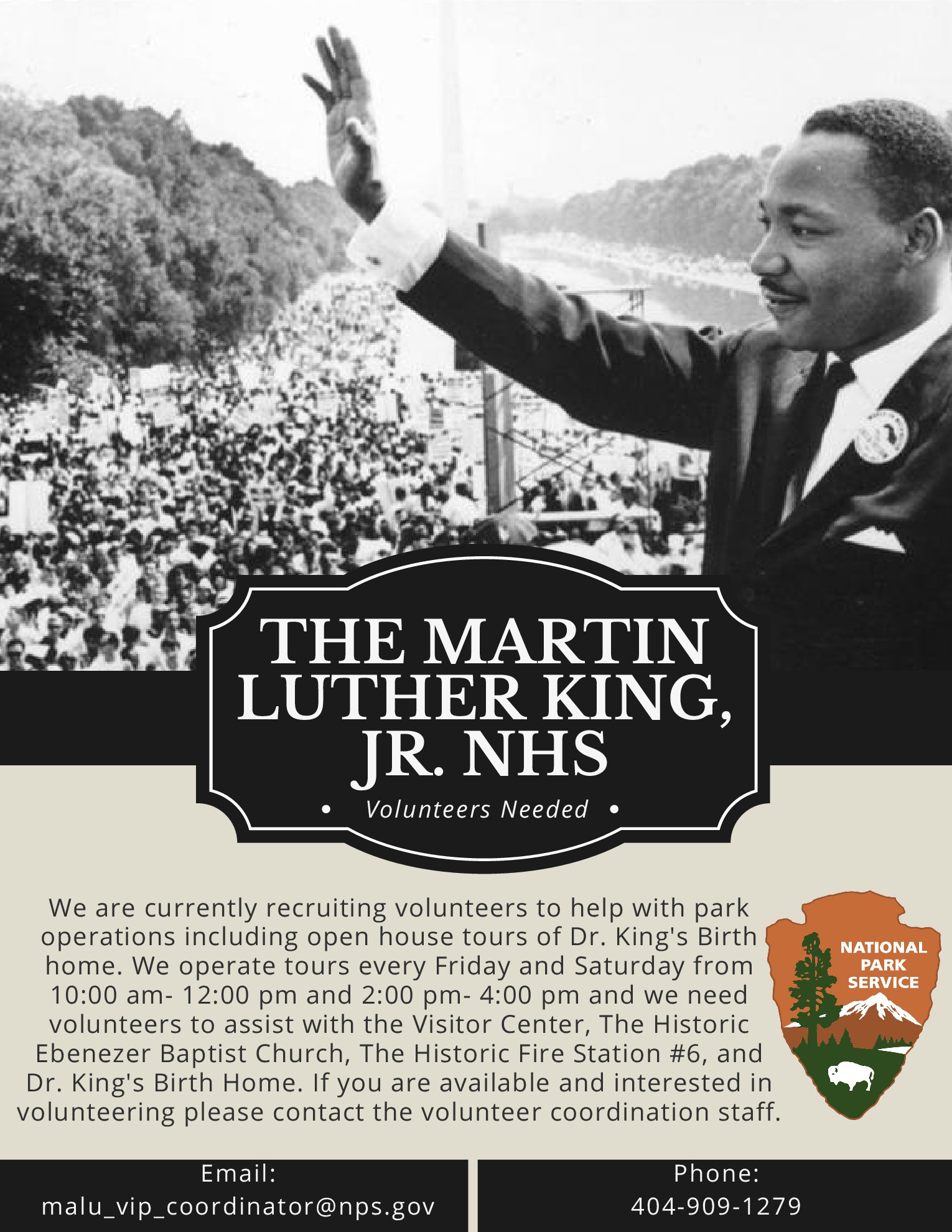 Volunteer - Martin Luther King, Jr. National Historical Park (U.S ...