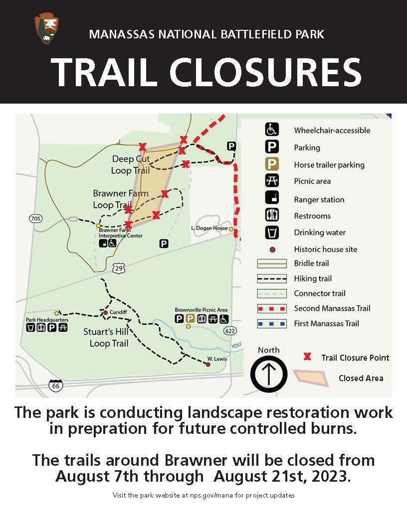 August 2023 Trail Closures - Manassas National Battlefield Park (U.S ...