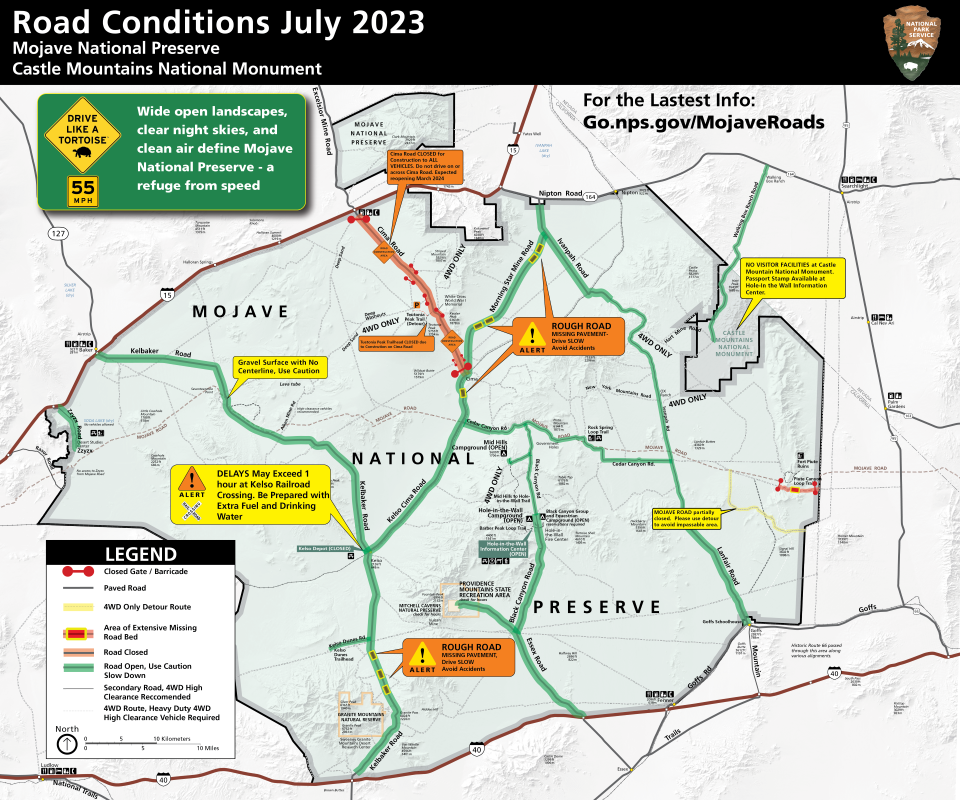 Road Conditions - Mojave National Preserve (U.S. National Park Service)
