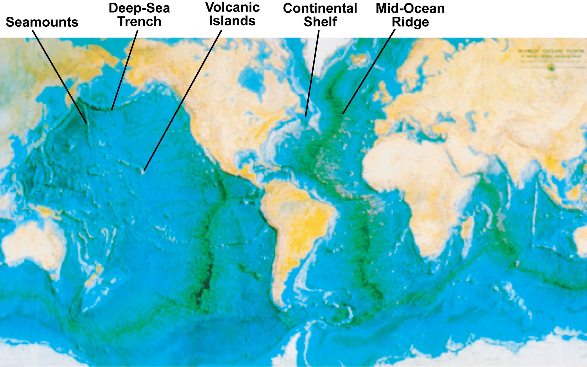 Mid Ocean Ridges Map