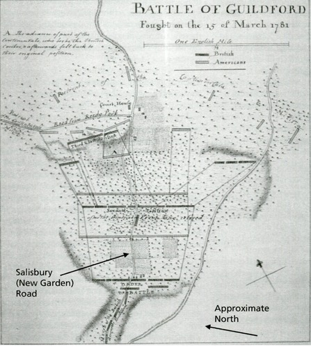 Battle Of Guilford Courthouse Map