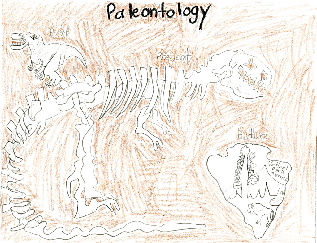 Dinosaur Fossils Drawing