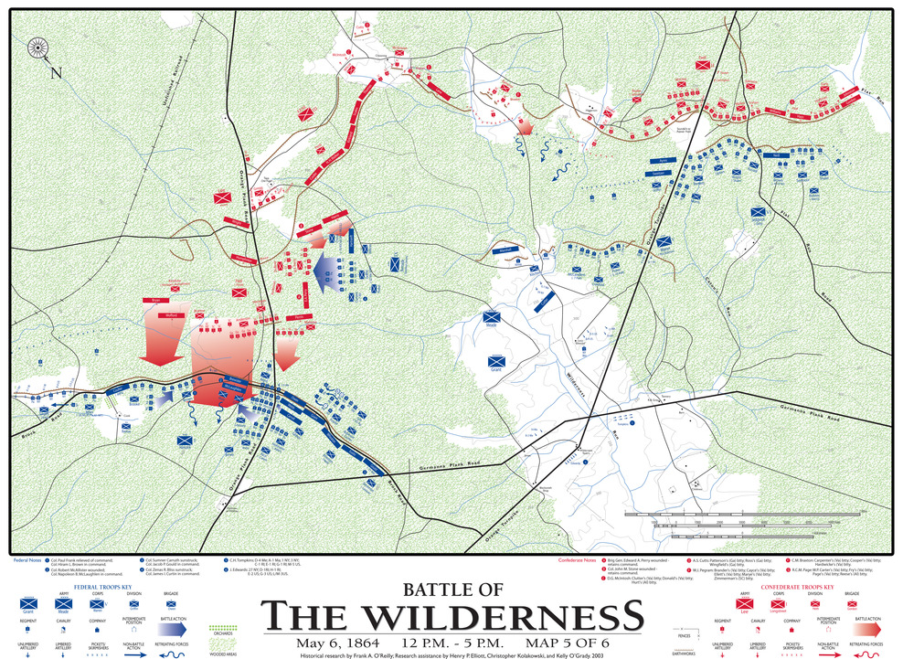 Battle Of The Wilderness Civil War Map