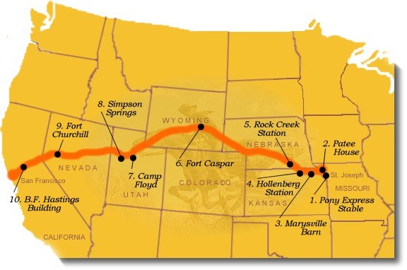 Pony Express Stops
