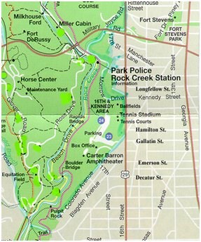 Carter Barron Amphitheatre Map - Rock Creek Park (U.S. National Park ...