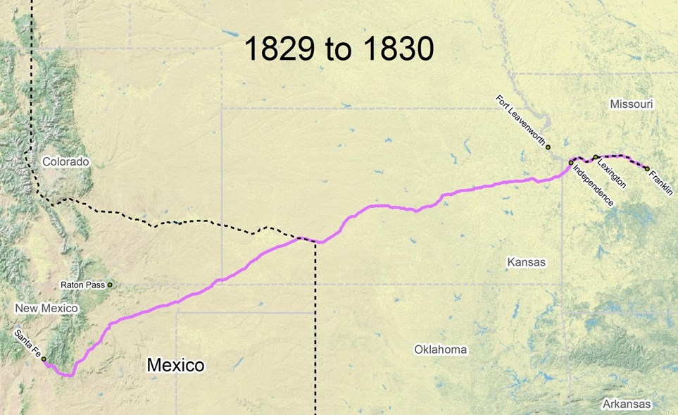 Travel the Trail: Map Timeline 1821 - 1845 - Santa Fe National Historic ...